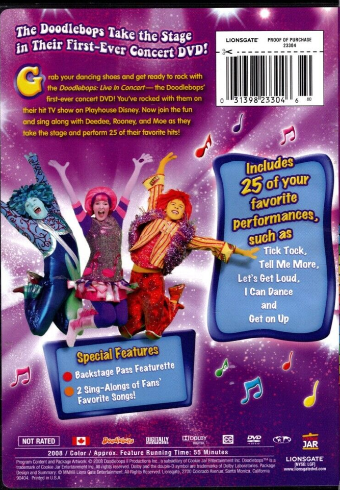 DOODLEBOPS LIVE IN CONCERT (dvd) 31398233046| eBay