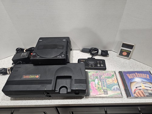 NEC Turbo Grafx 16, Docking Base, CD Rom Drive W/ Games, Controller ...
