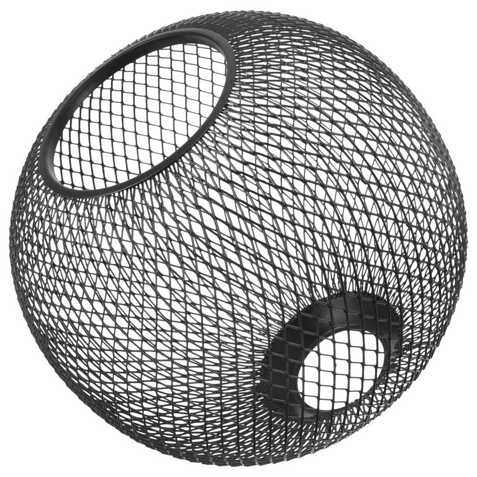 Ceiling Light Spherical Chandelier Lamp Cover Wire Shades Black Mesh ...