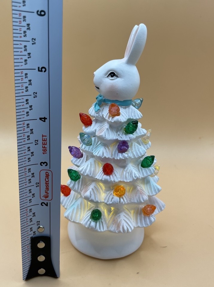 LED Lighted Ceramic Easter Bunny Easter Tree ~6” | eBay