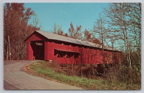 Scipio Covered Bridge in Scipio Indiana c1960s Postcard | eBay
