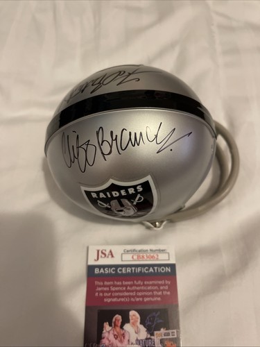 Cliff Branch & Fred Biletnikoff Signed Autographed Raiders Mini Helmet ...