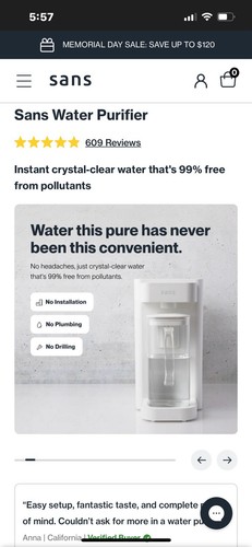 Sans Countertop Water filter | eBay