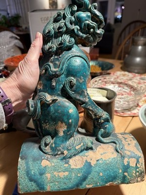 Ming Dynasty Foo Dog Roof Tile | eBay