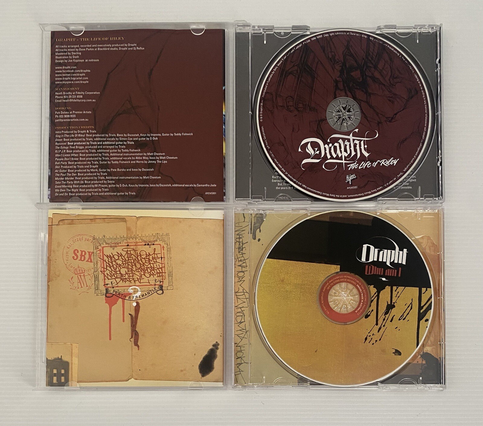DRAPHT The Life Of Riley (CD, 2011) Who Am I (CD, 2005) Austrlalian Hip ...