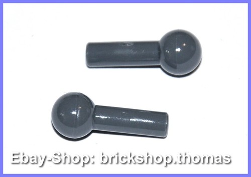 Lego 2 x Technic Stab Kugel grau 22484 Bar 2L Dark Bluish Gray Towball ...