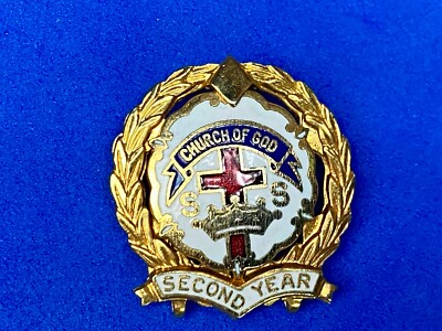 Vintage Sunday school - Cross and Crown pin brooch Church of God ...
