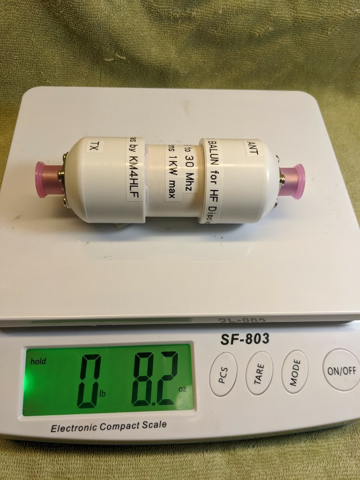 IN-LINE 1:1 AIR CORE BALUN FOR HF ANTENNAS 1.8 TO 30 MHZ 1 KW 50 OHMS ...