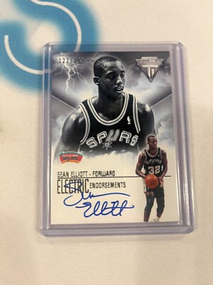 Sean Elliott 2013-14 Panini Titanium Electric Endorsements Autograph ...