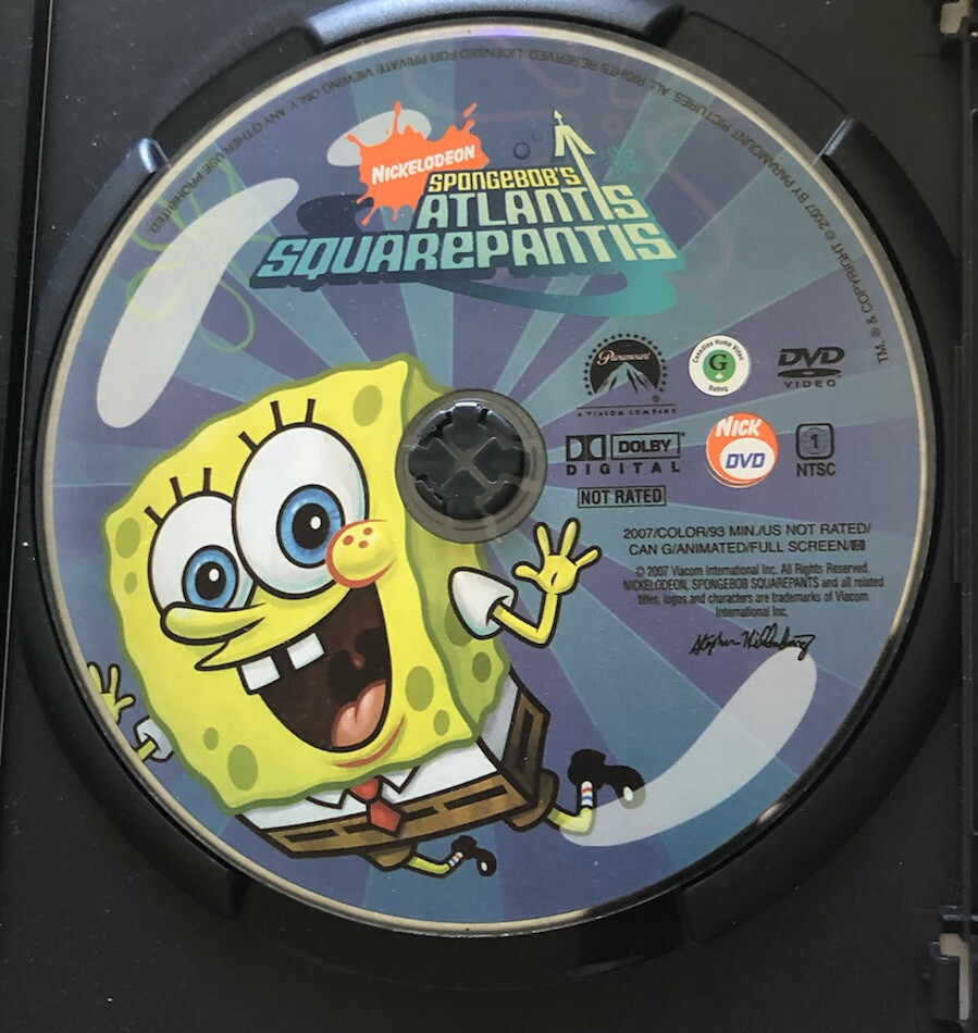 Atlantis Squarepants - 📀 Dvd Cartoon SpongeBob nickelodeon 2007 ...