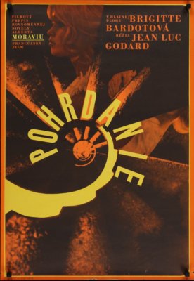 CONTEMPT Le MEPRIS Czech A1 movie poster JEAN-LUC GODARD BRIGITTE ...