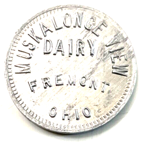Fremont Ohio Muskalonge View Dairy Token | eBay