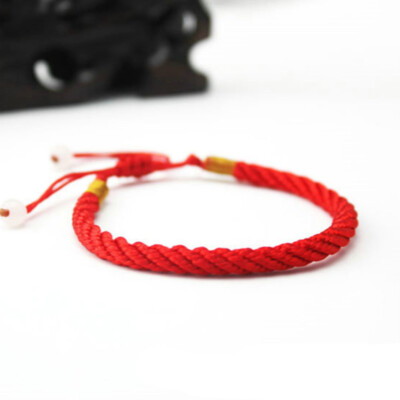 12Pcs Red Rope Thread Bracelet Adjustable Bracelet Handmade Charms Gift | eBay