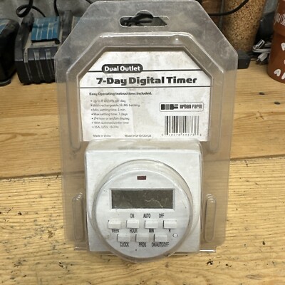 Urban Farm 7 Day Digital LCD Electric Programmable Timer Dual Outlet | eBay