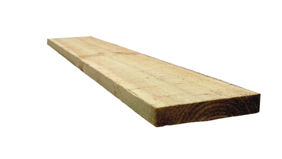 Wooden Gravel Board Treated Timber 150mm x 22mm (6x1 Inch) 2.4m Long ...