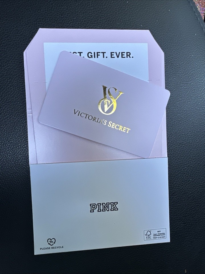 Victoria's Secret Gift Card $200 In Envelope Pink Color Good Condition ...