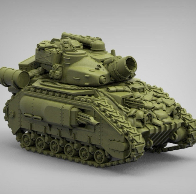 Caiman Battle Tank Spacenam Sci-fi War machine Customizable 3D Models ...