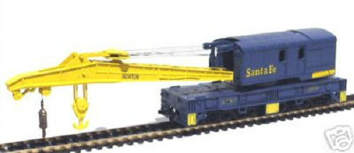 Model Power 250 Ton Crane HO Scale Santa FE Railroad ATSF Newton 199793 ...