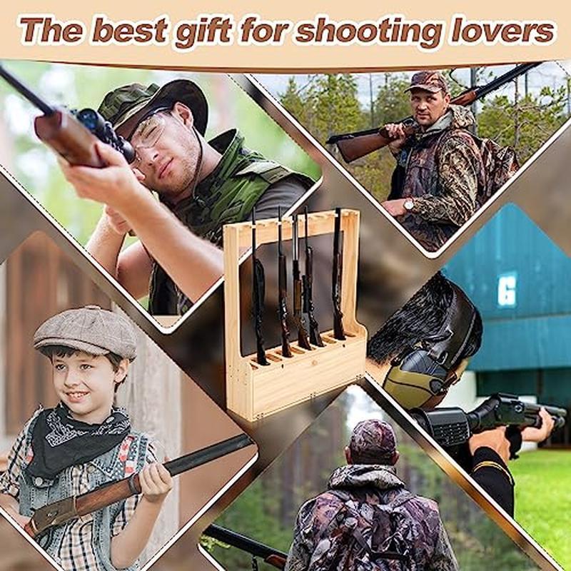 Solid Pine Gun Rack with Storage Display Standing Rifle Shotgun | eBay