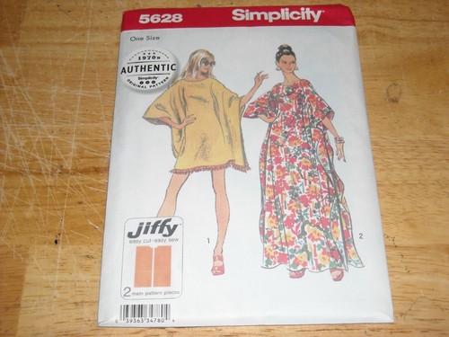 🌺 SIMPLICITY #5628 - LADIES ~ JIFFY ~ TWO LENGTH RETRO CAFTAN PATTERN ...