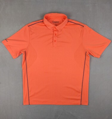 Sunice Large Mens Shirt Polo Golf Stretch Performance High Vis Orange ...