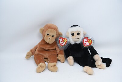 Lot TY Beanie Babies Monkeys MOOCH & BONGO Retired Swing & Tush Tags ...