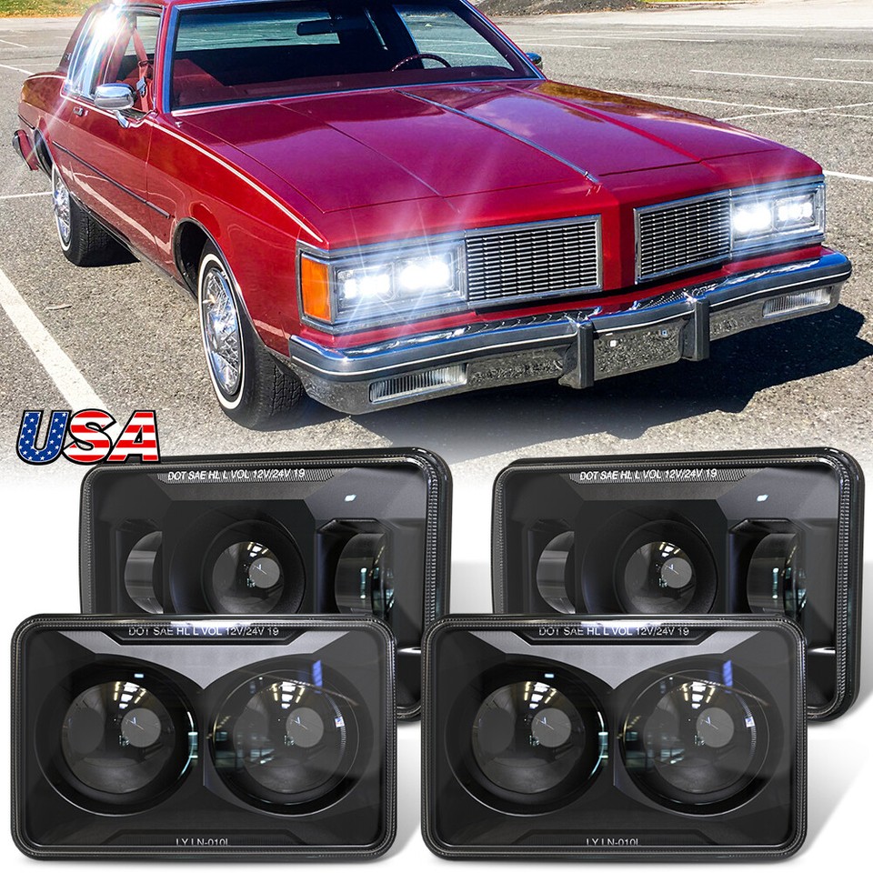 Newest 4pcs 130W 4x6"inch Led Projector Headlights for chevy k5 blazer ...