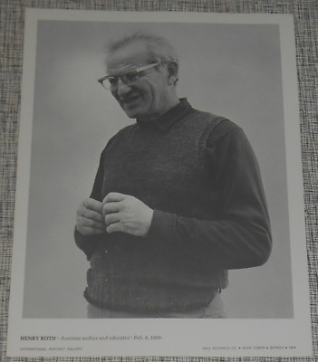 Henry Roth - Author 1974 International Portrait Gallery Print | eBay