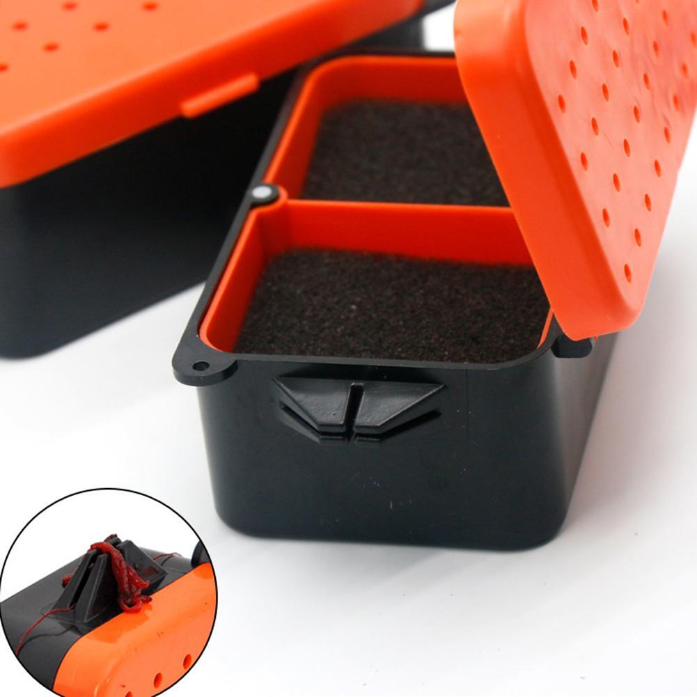 Double-Layer Fishing Live Bait Box w/ Rope Earthworm Red Worms Storage ...