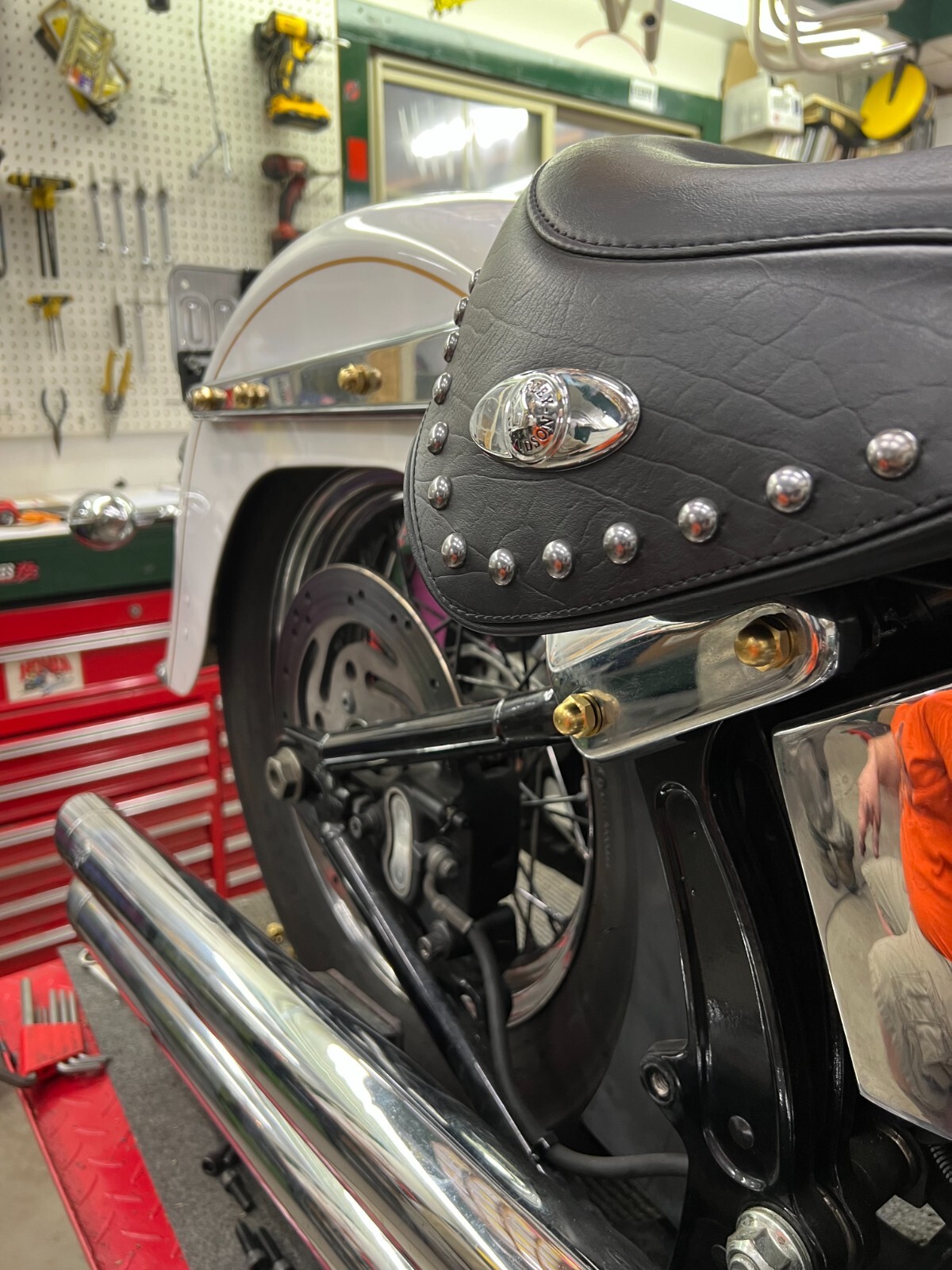 12 Harley Softail BRASS Rear Fender Strut ACORN Bolts 2018 - Up FLHCS ...