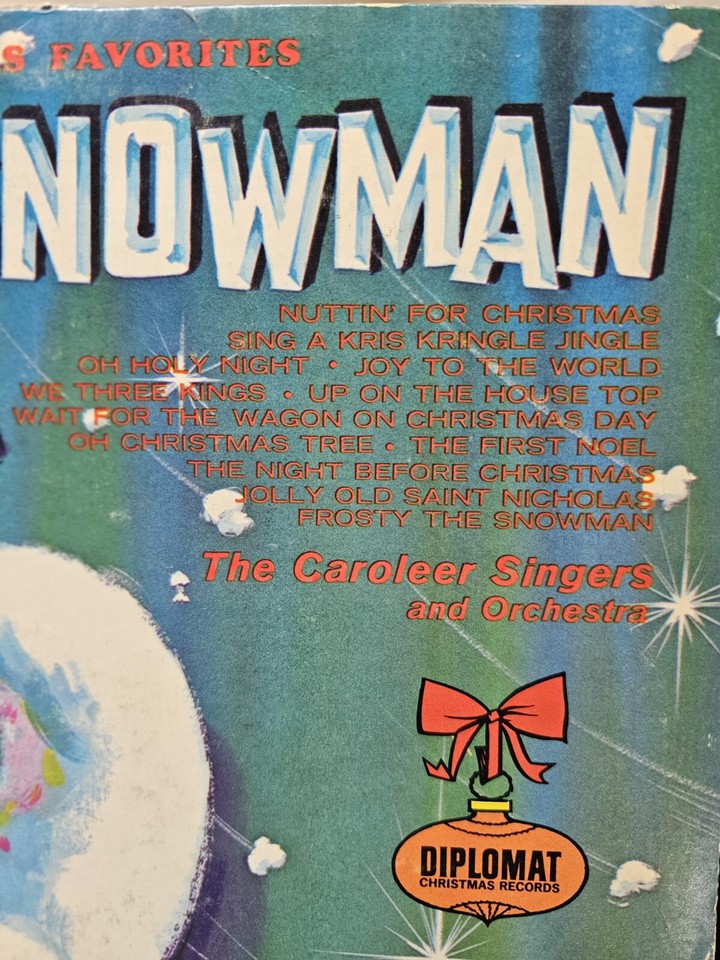 Frosty the Snowman -The Caroleer Singers - Christmas Record 12" Vinyl ...