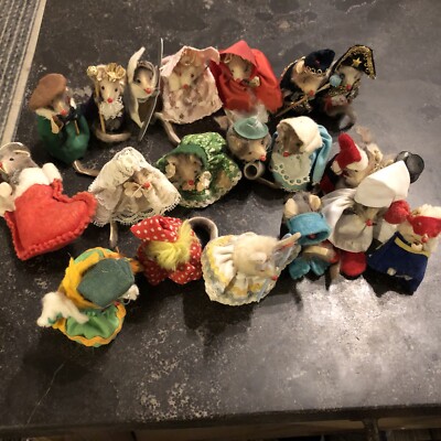 Lot Of 21 Vintage handmade mice from Germany - Real Fur | eBay