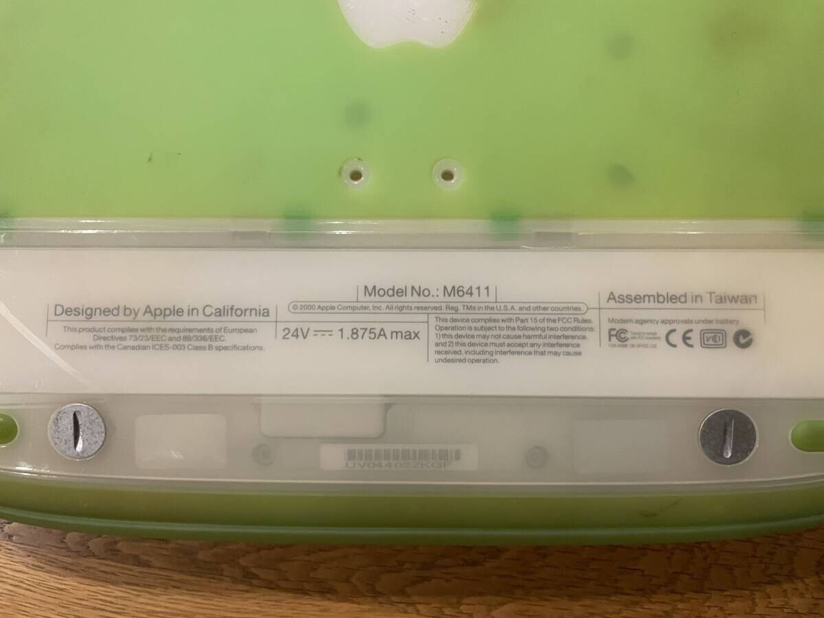 Apple iBook G3 466MHz 320MB/DVD/Key Lime AC100V Used | eBay