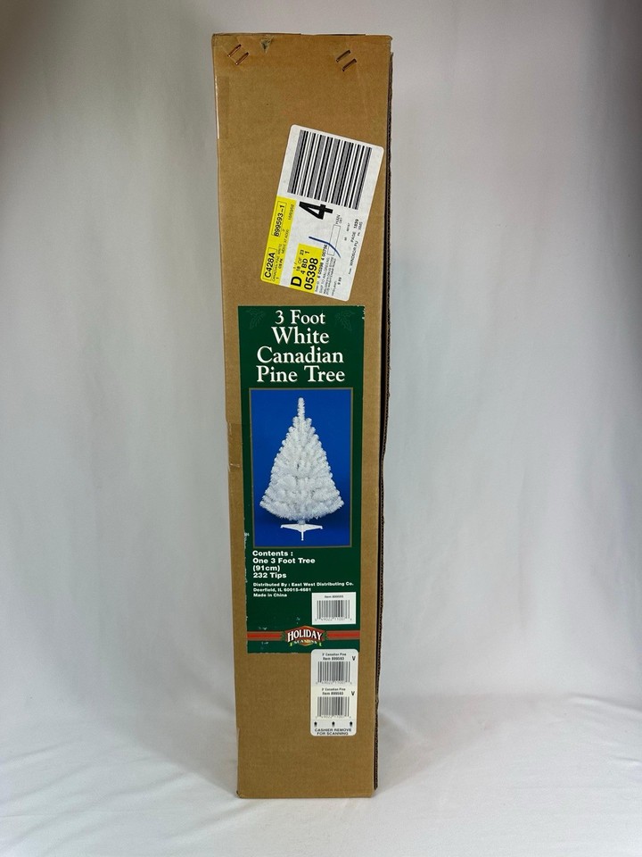 Vintage Holiday Seasons 3 Ft White Canadian Pine Christmas Tree 232 ...