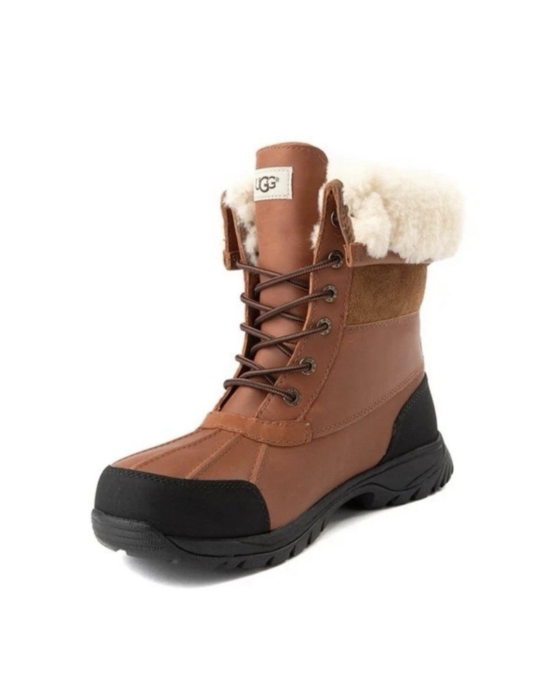 UGG Men Butte Lace Up Winter Snow Boots Chestnut Brown Size 10M US NEW ...