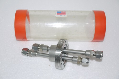 Varian 4-Tube Liquid Feedthrough DN40CF 2.75" Conflat Flange 3/8 ...