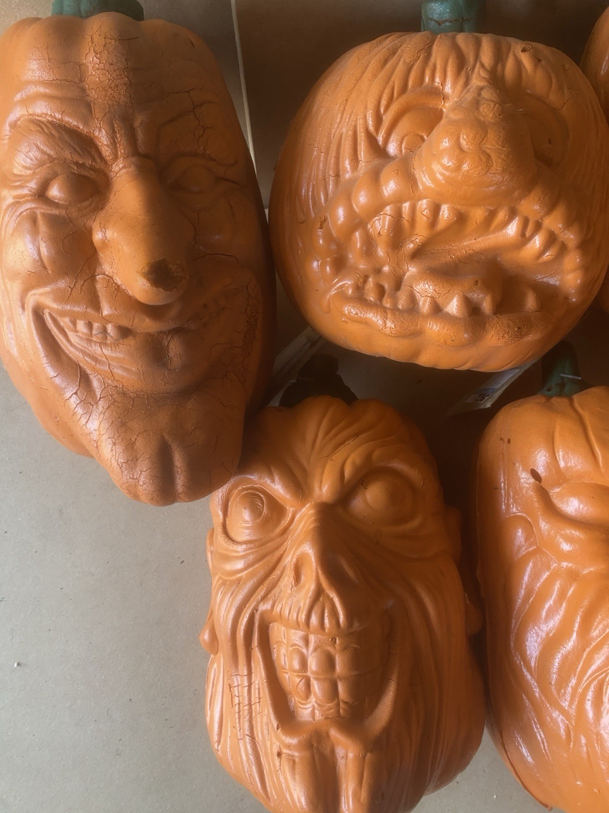 Vintage Halloween Pumpkin topstone mask Foam Todd Masters Lot Of 6 | eBay
