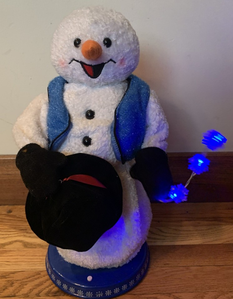 Gemmy Spinning Snowflakes Snowman SNOW MISER Dancing Singing - Please ...