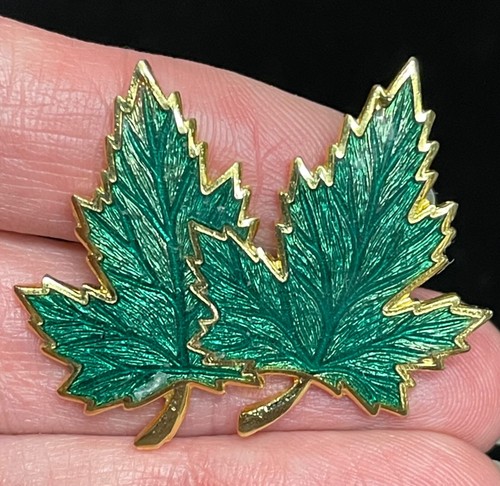 Vintage green leaf leaves brooch pin jewelry | eBay