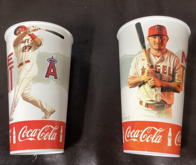 Los Angeles Angels Anaheim Mike Trout #27 Plastic (2) Cups Total MLB ...