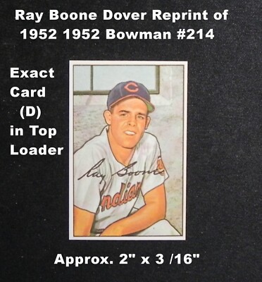 RAY BOONE Dover Reprint of 1952 Bowman Card #214 _ EXACT CARD (D) | eBay