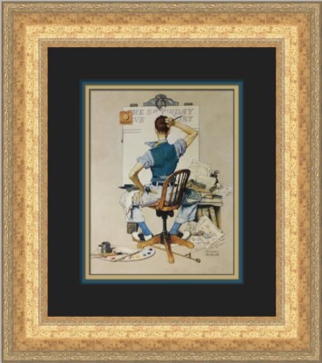Norman Rockwell Artist Facing Blank Canvas Custom Framed Print | eBay