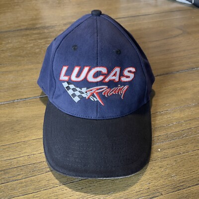 Lucas Racing Hat Checkered Flag Adjustable StrapBack | eBay