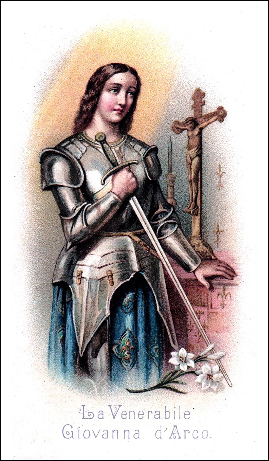 SANTINO HOLY CARD SANTA GIOVANNA D'ARCO | eBay UK