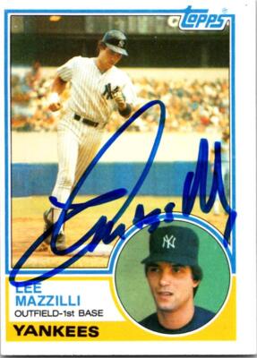 Lee Mazzilli autographed baseball card (New York Yankees, 67) 1983 ...