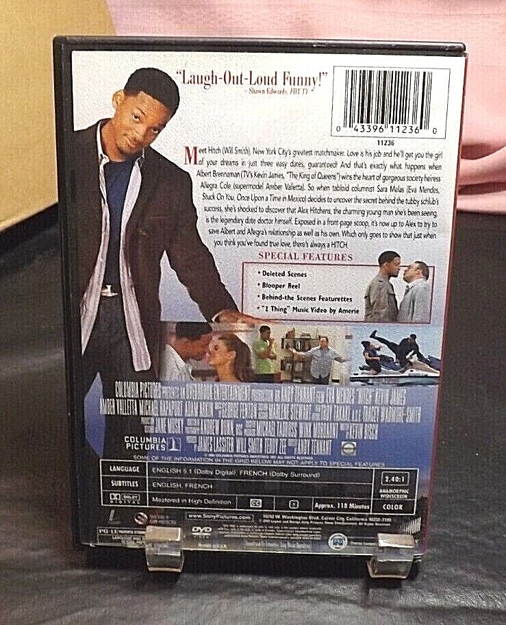 HITCH DVD WILL SMITH 2002 RATED PG-13 118 MINUTES WIDESCREEN | eBay