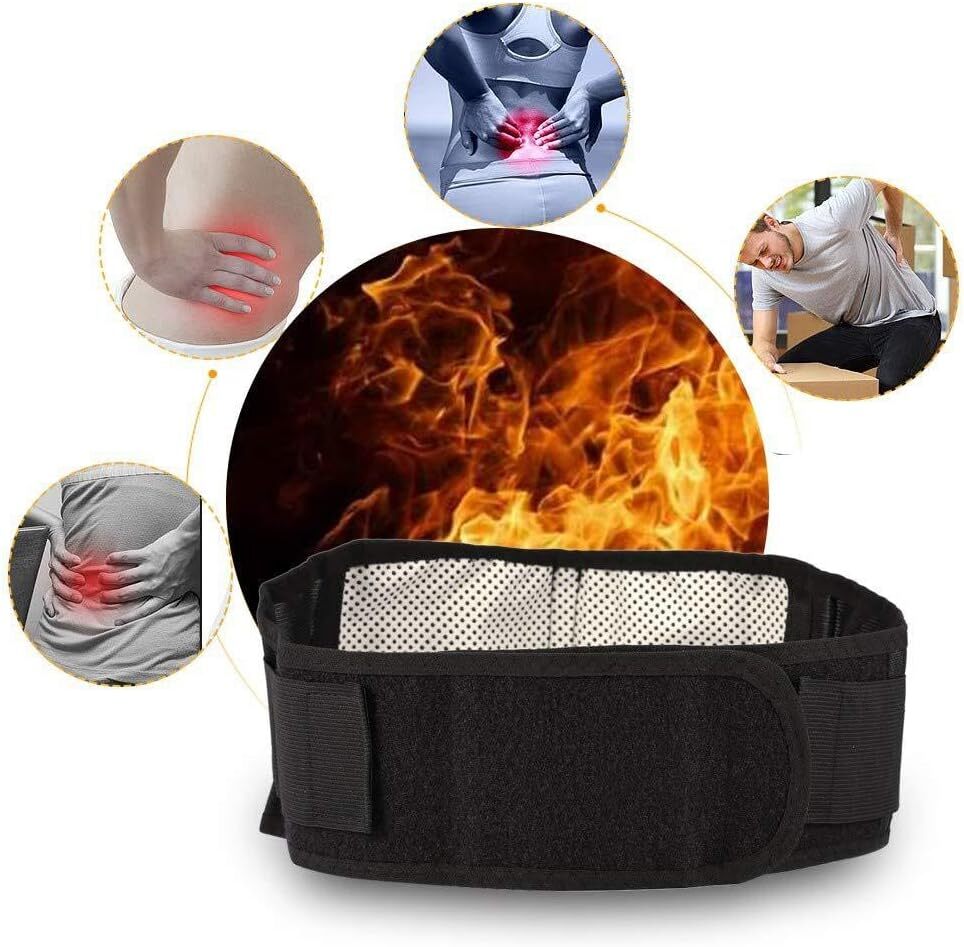 Self-heating Lumbar Pain Relief Magnet Belt Thermal Magnetic Lower Back ...