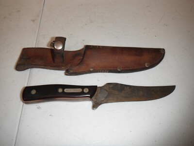 Vintage OLD TIMER Schrade Made in USA 150T Fixed Blade Hunting Knife | eBay
