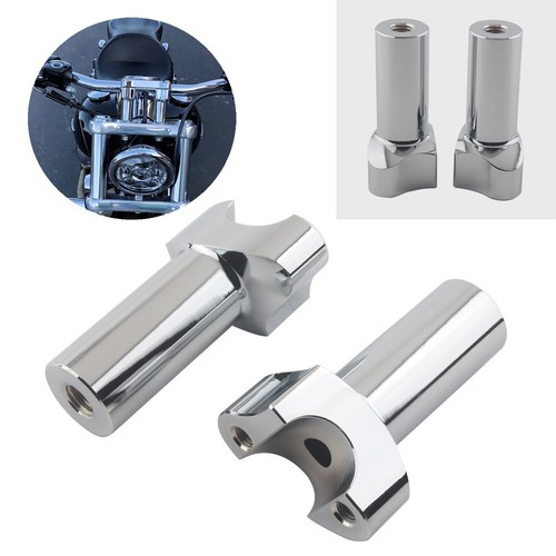 3.5" Chrome Straight Handlebar Risers For Harley 1" Bar Dyna Sportster ...