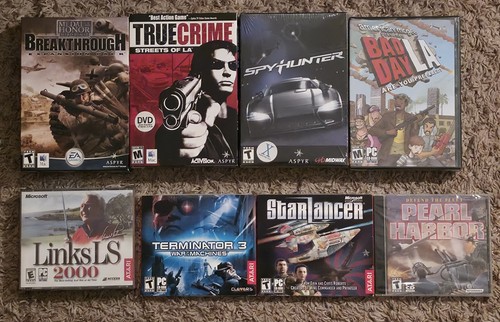Huge Lot Of 8 Brand New PC Video Games NIB Terminator True Crime Bad ...